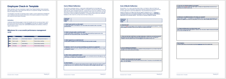 Employee check-in questions for managers to ask + Free Template